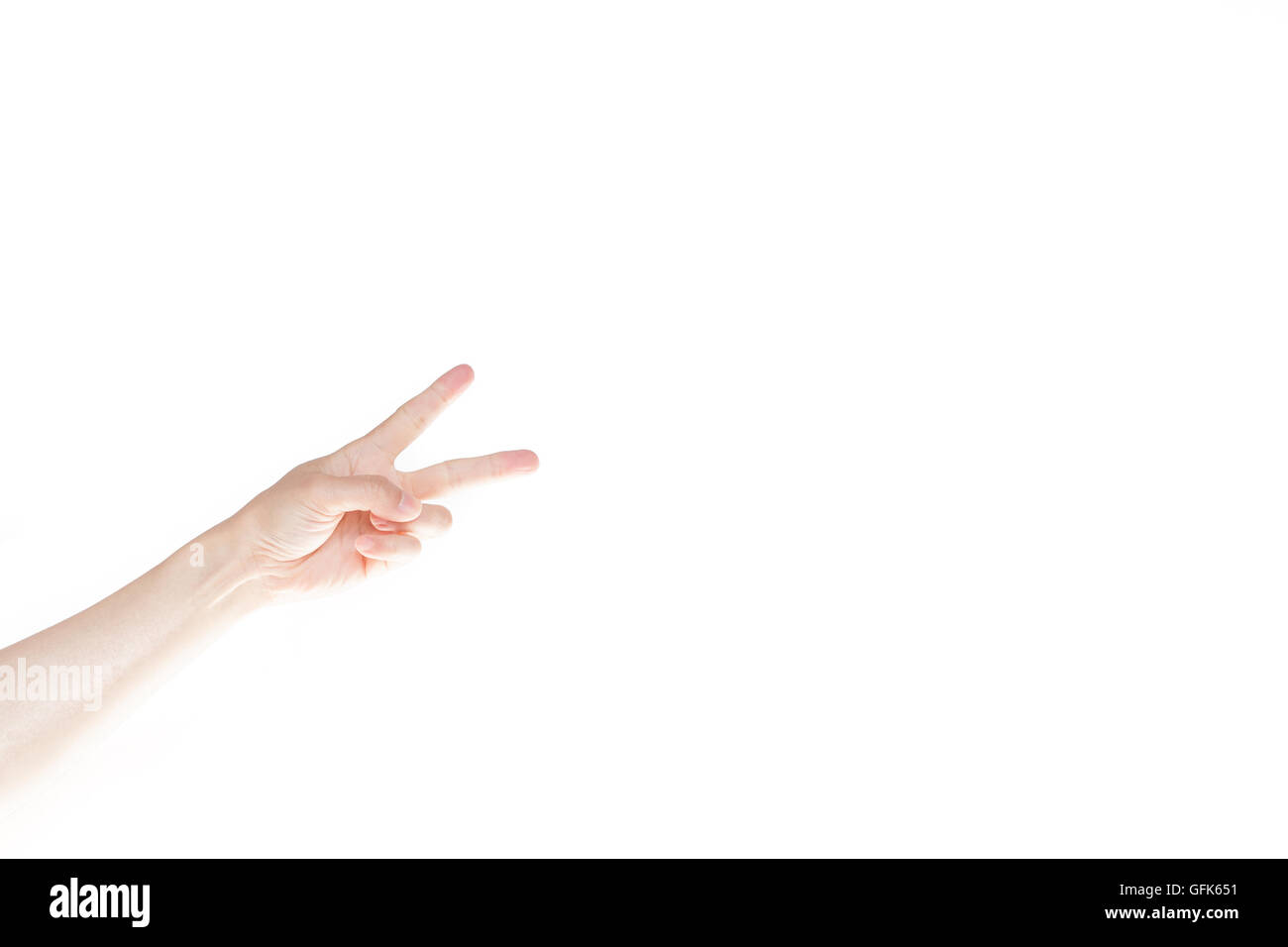 Japanese papper rock scissors called Janken on white isolated ...
