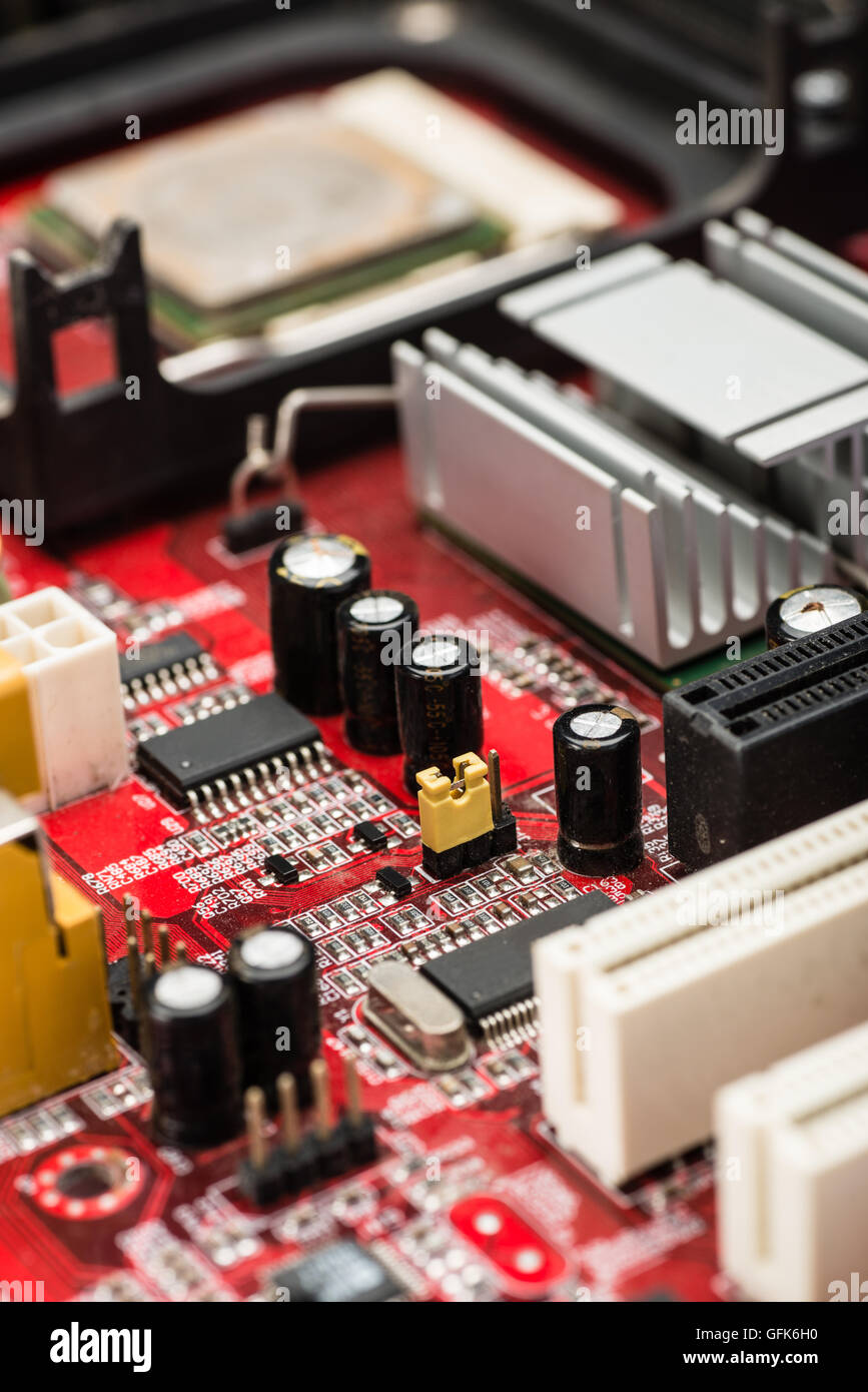 close up of computer main board Stock Photo - Alamy