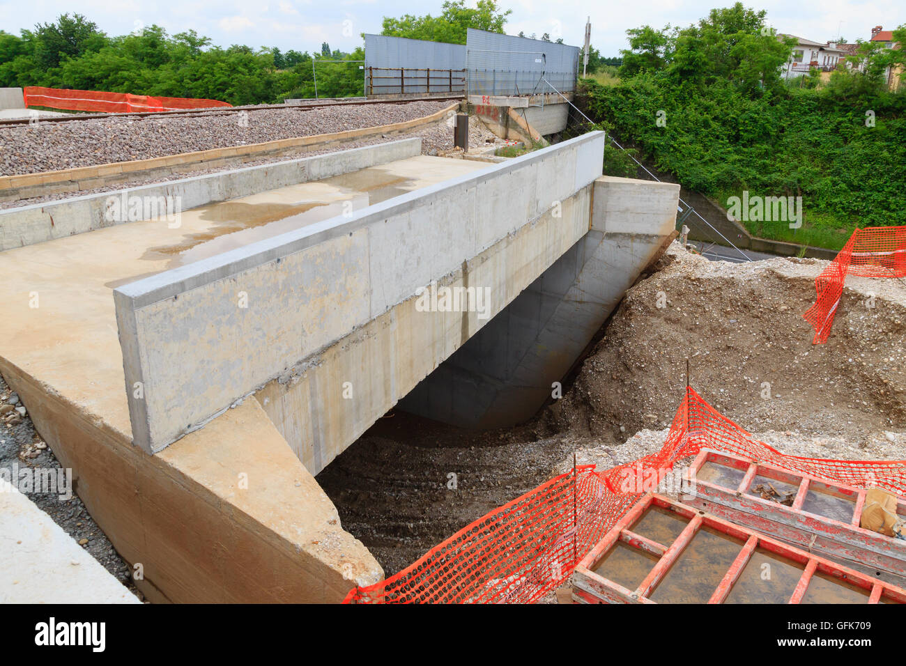 Detail of a road construction site for a new highway. Civil Engineering ...