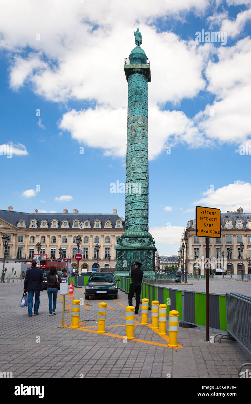 Place Vendome, Paris Stock Photo - Alamy