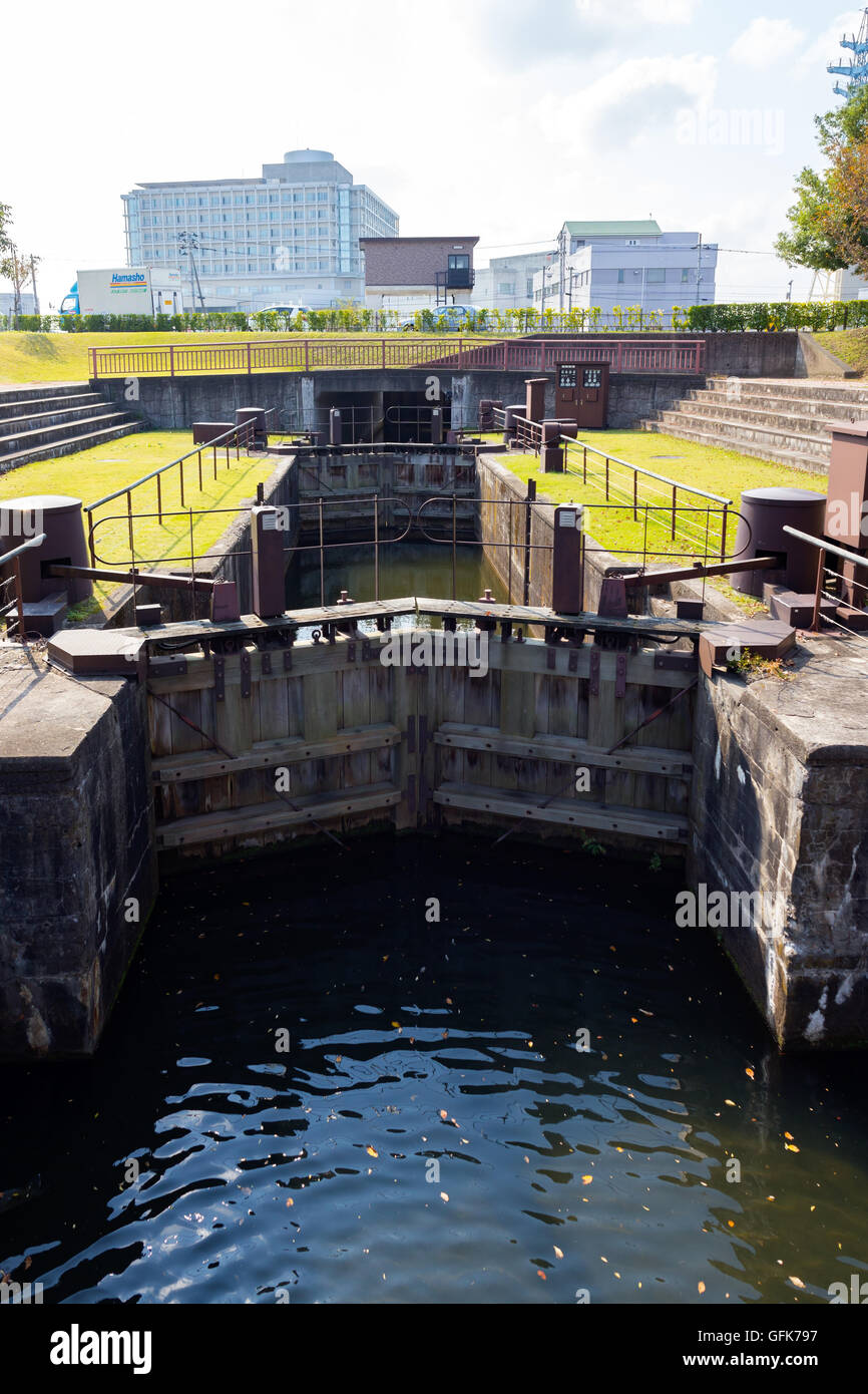 Lock (water navigation), Japan Stock Photo - Alamy