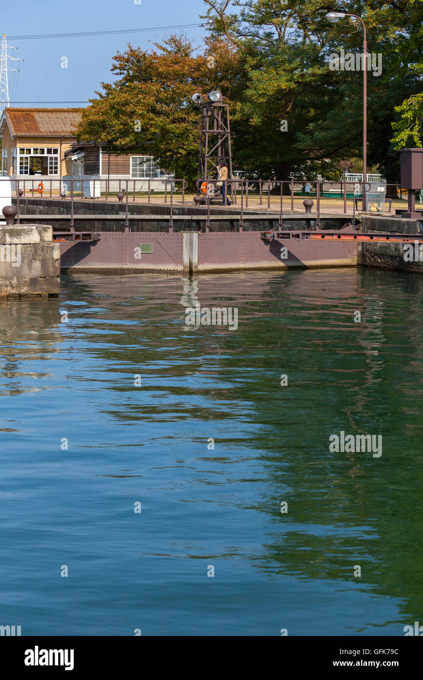 Lock (water navigation), Japan Stock Photo - Alamy