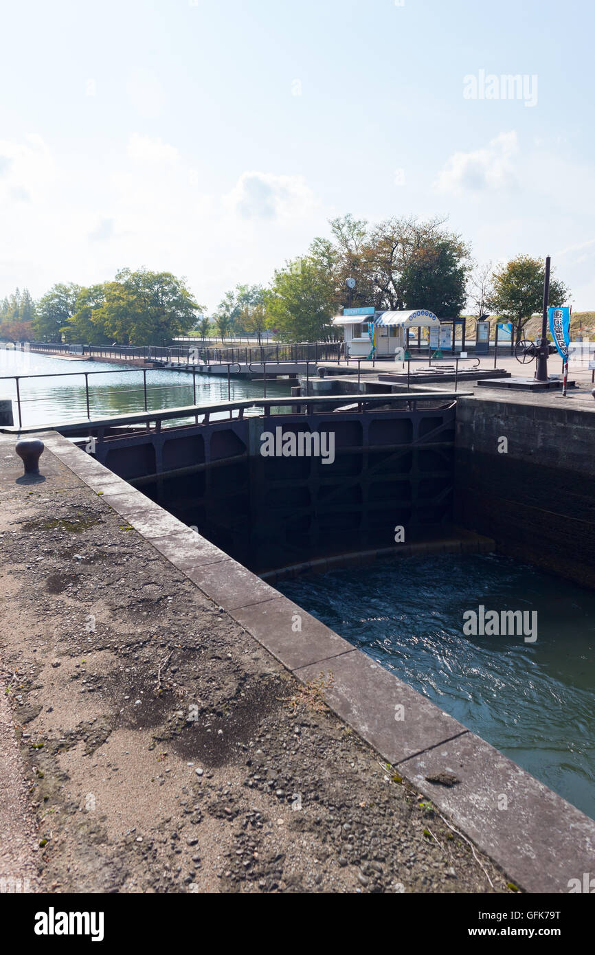 Lock (water navigation), Japan Stock Photo - Alamy