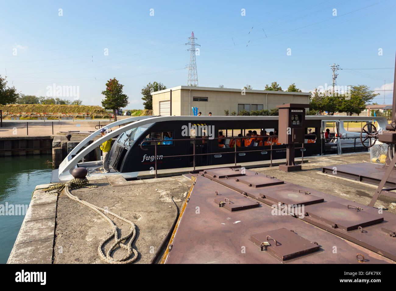 Lock on the River in Japan Stock Photo - Alamy