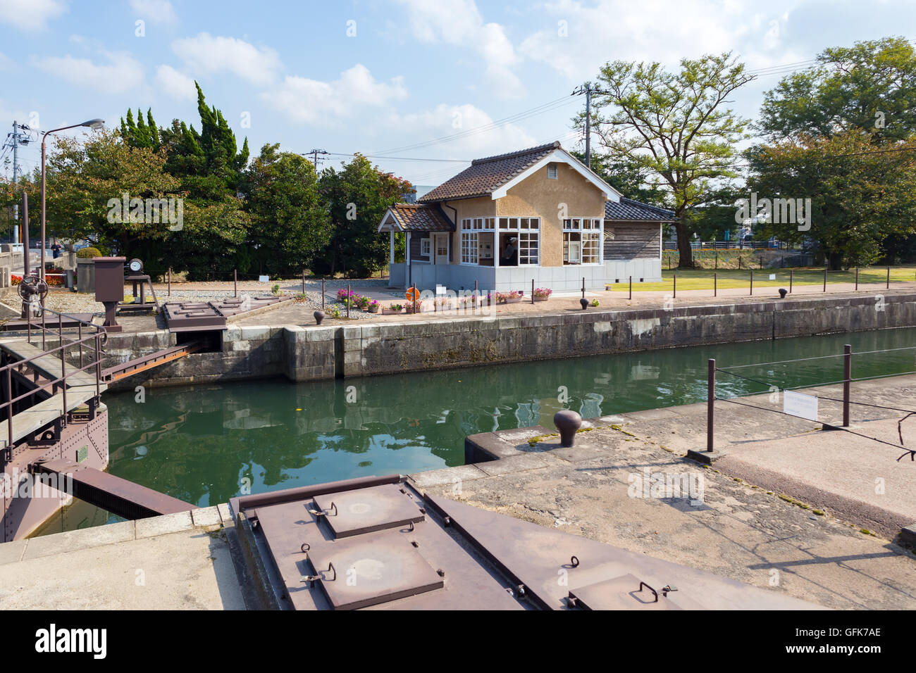 Lock (water navigation), Japan Stock Photo - Alamy