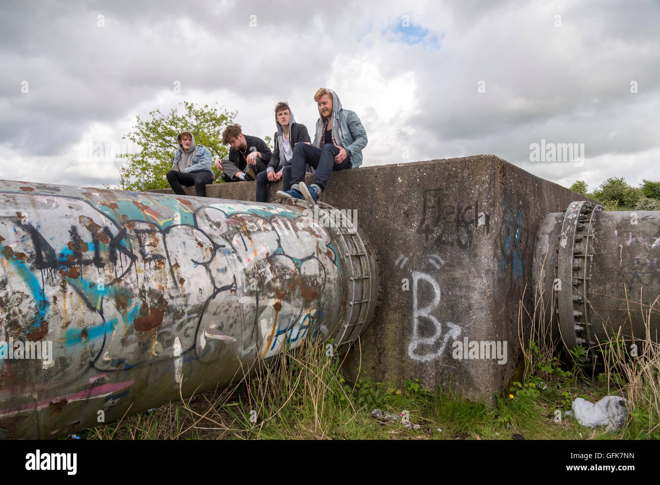 The boys of band Viola Beach at Fiddlers Ferry. L to r. Jack Dakin ...