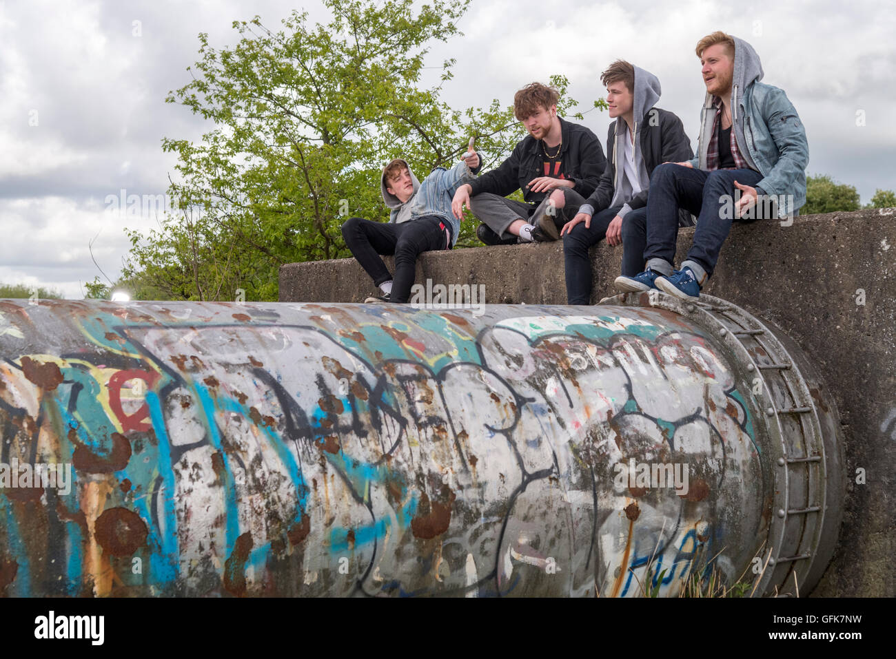 The boys of band Viola Beach at Fiddlers Ferry. L to r. Jack Dakin ...