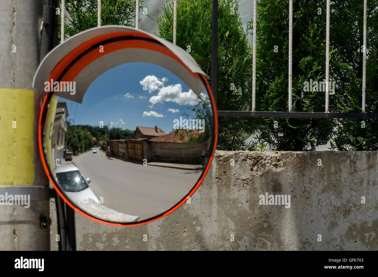 Mirror road traffic reflection hi-res stock photography and images - Alamy