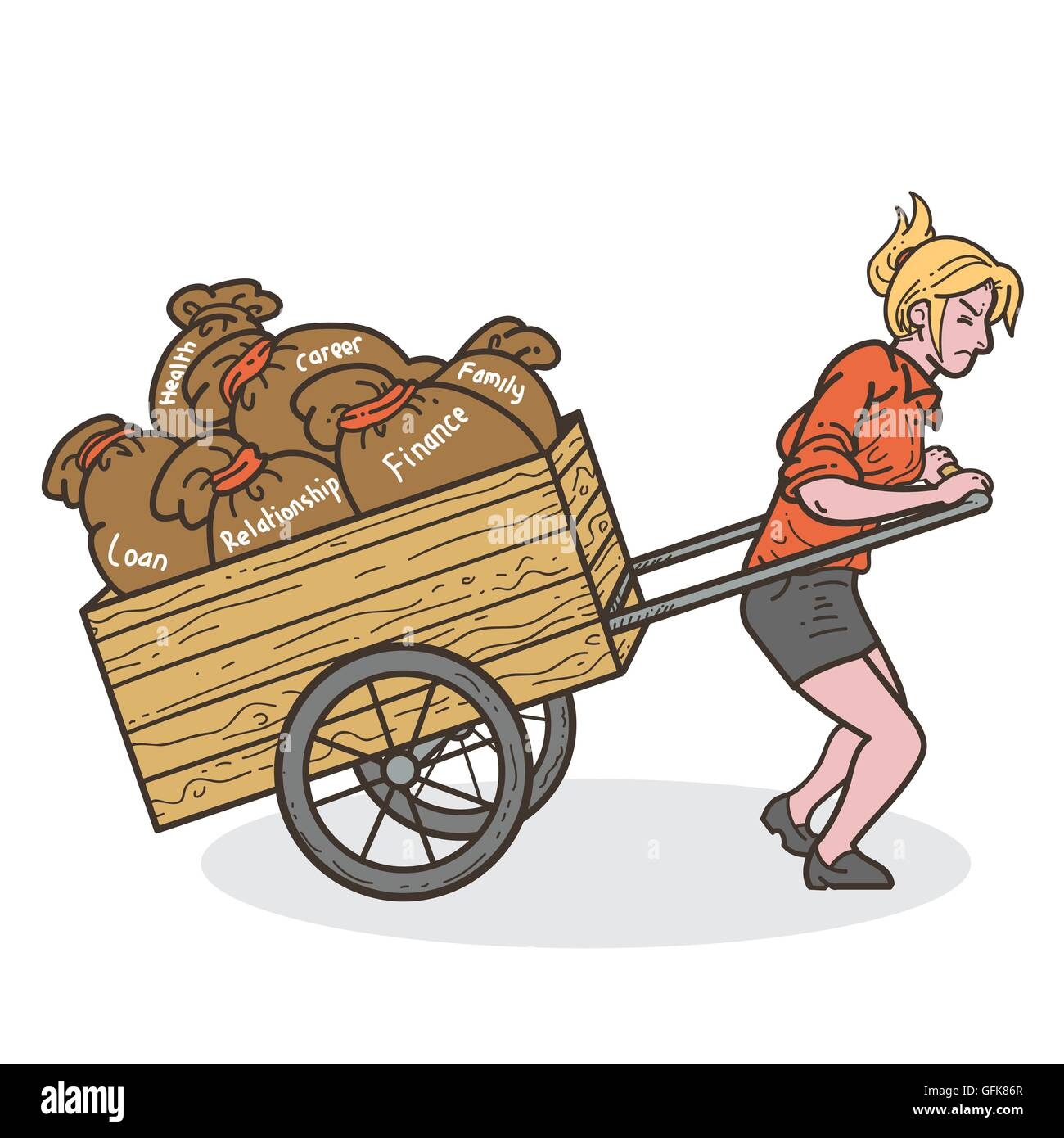 Woman burden in life Stock Vector Image & Art - Alamy