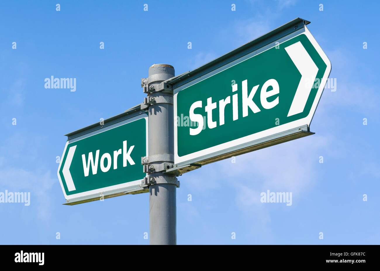 Strike sign hi-res stock photography and images - Alamy