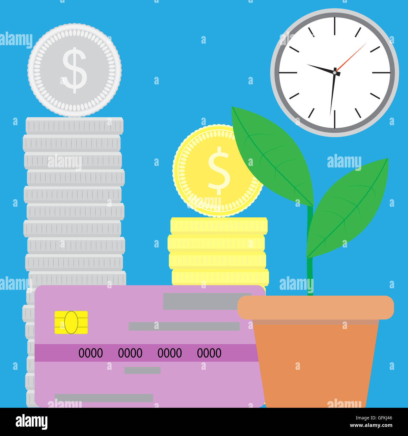 Capitalization of finance. Money and financial investment, concept ...