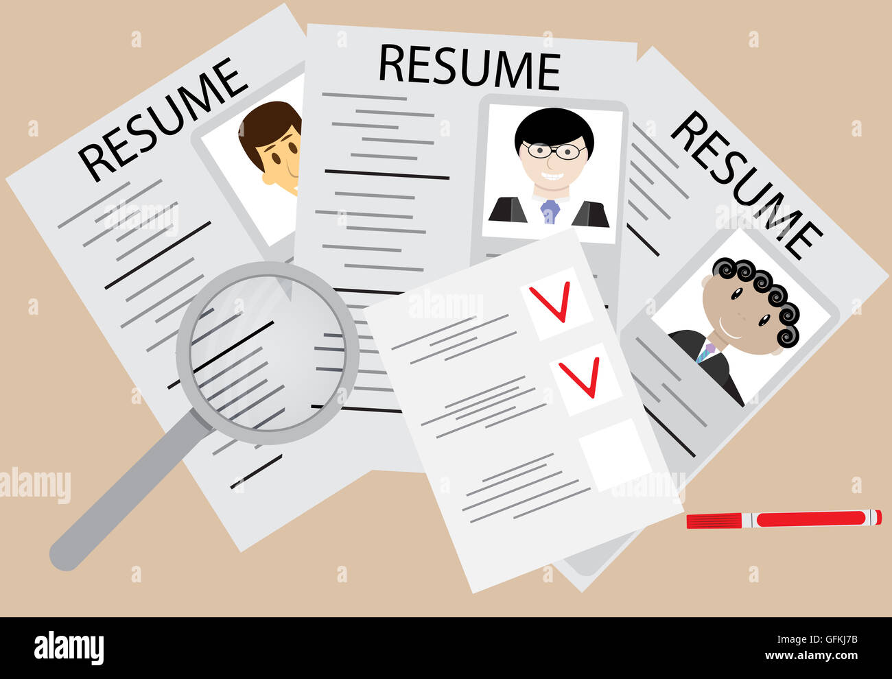 Employee flat design hi-res stock photography and images - Alamy