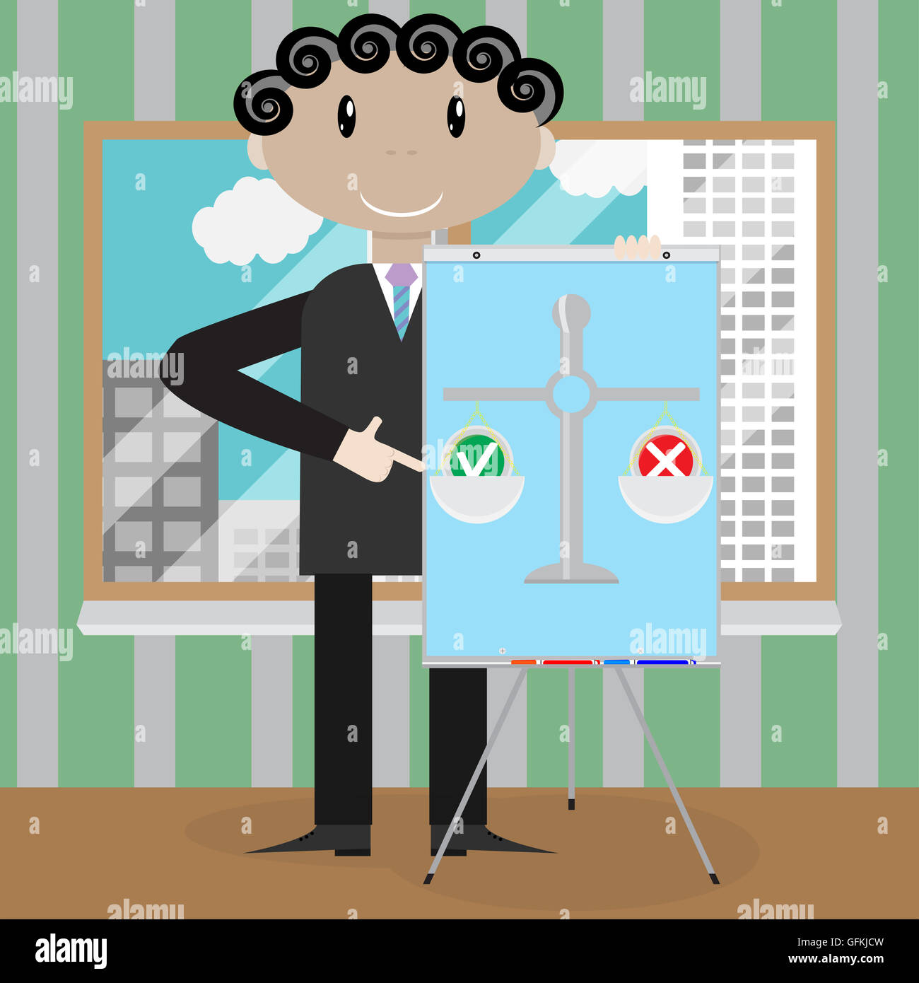 Weigh and make choices. Options and decision, vector choice concept ...