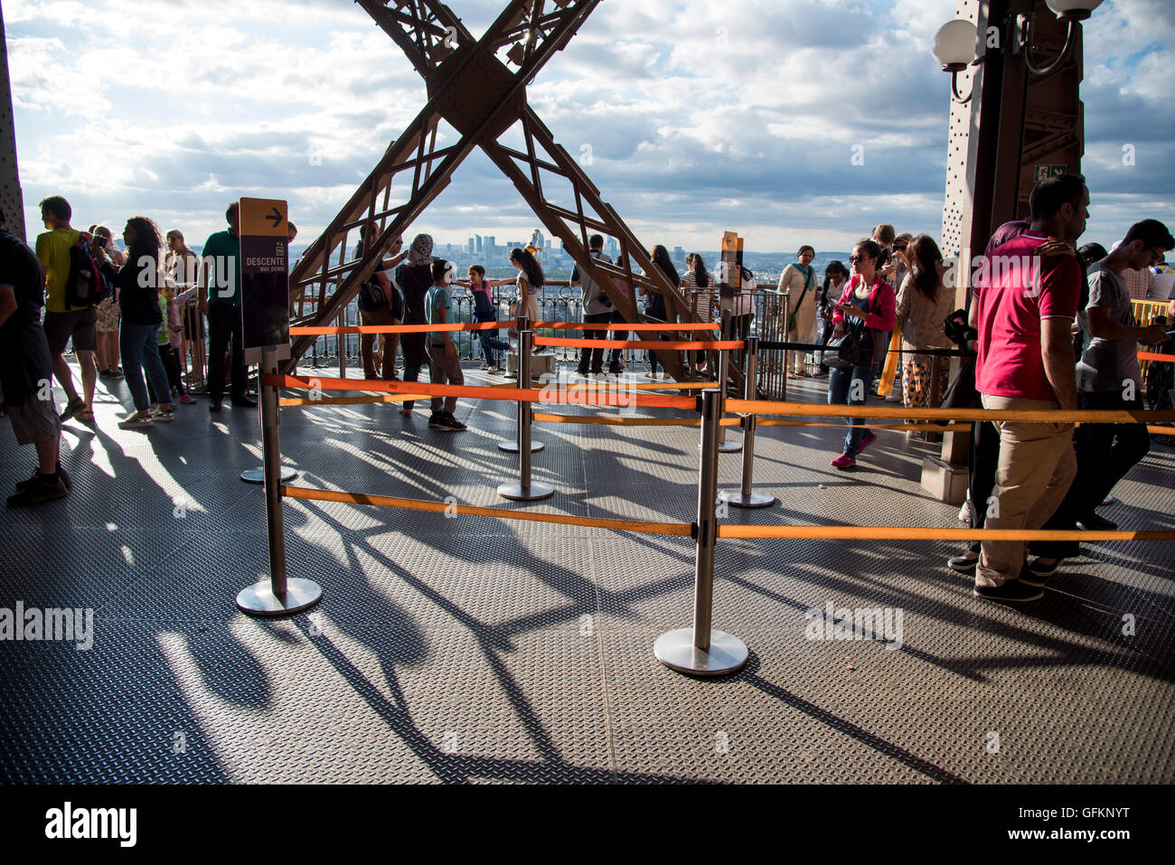 Eiffel tower queue hi-res stock photography and images - Alamy