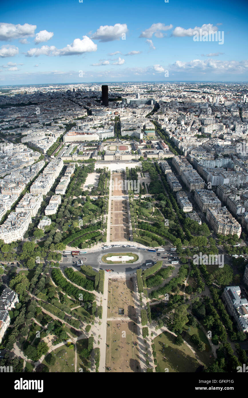 View from Eiffel Tower of Paris Stock Photo - Alamy