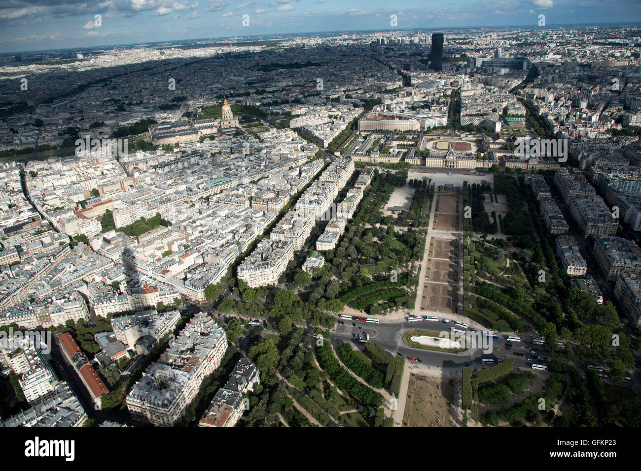 View from Eiffel Tower of Paris Stock Photo - Alamy