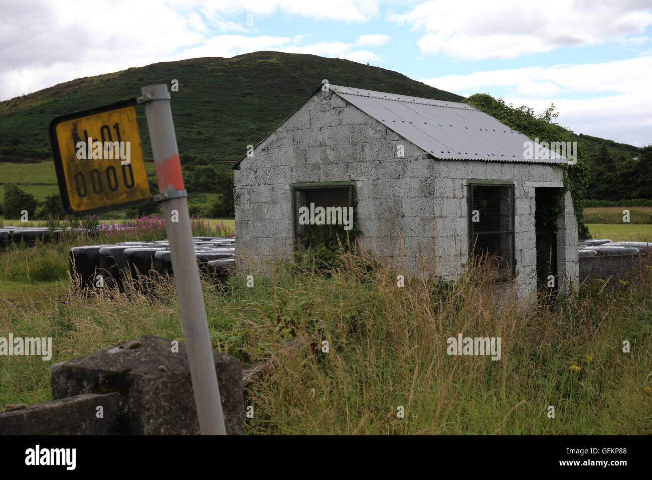 Embargoed to 0001 Monday August 1 An abandoned border guard hut on the ...