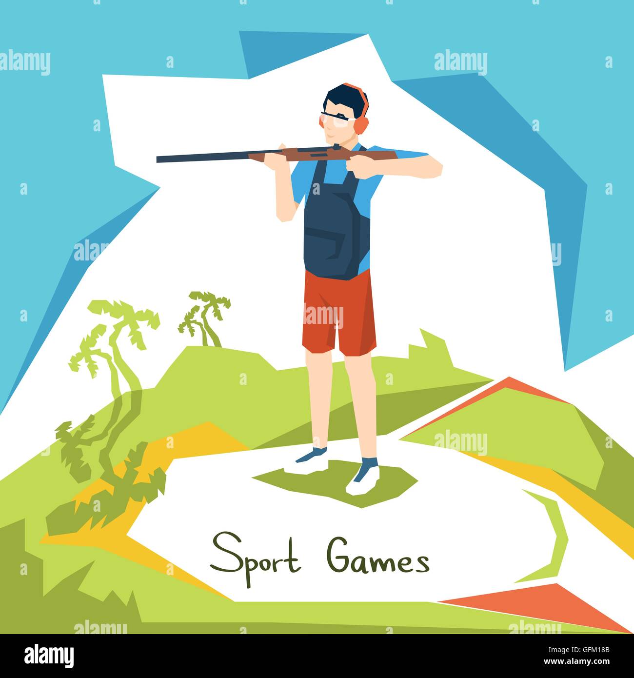 Shooting Athlete Sport Competition Stock Vector Image & Art - Alamy