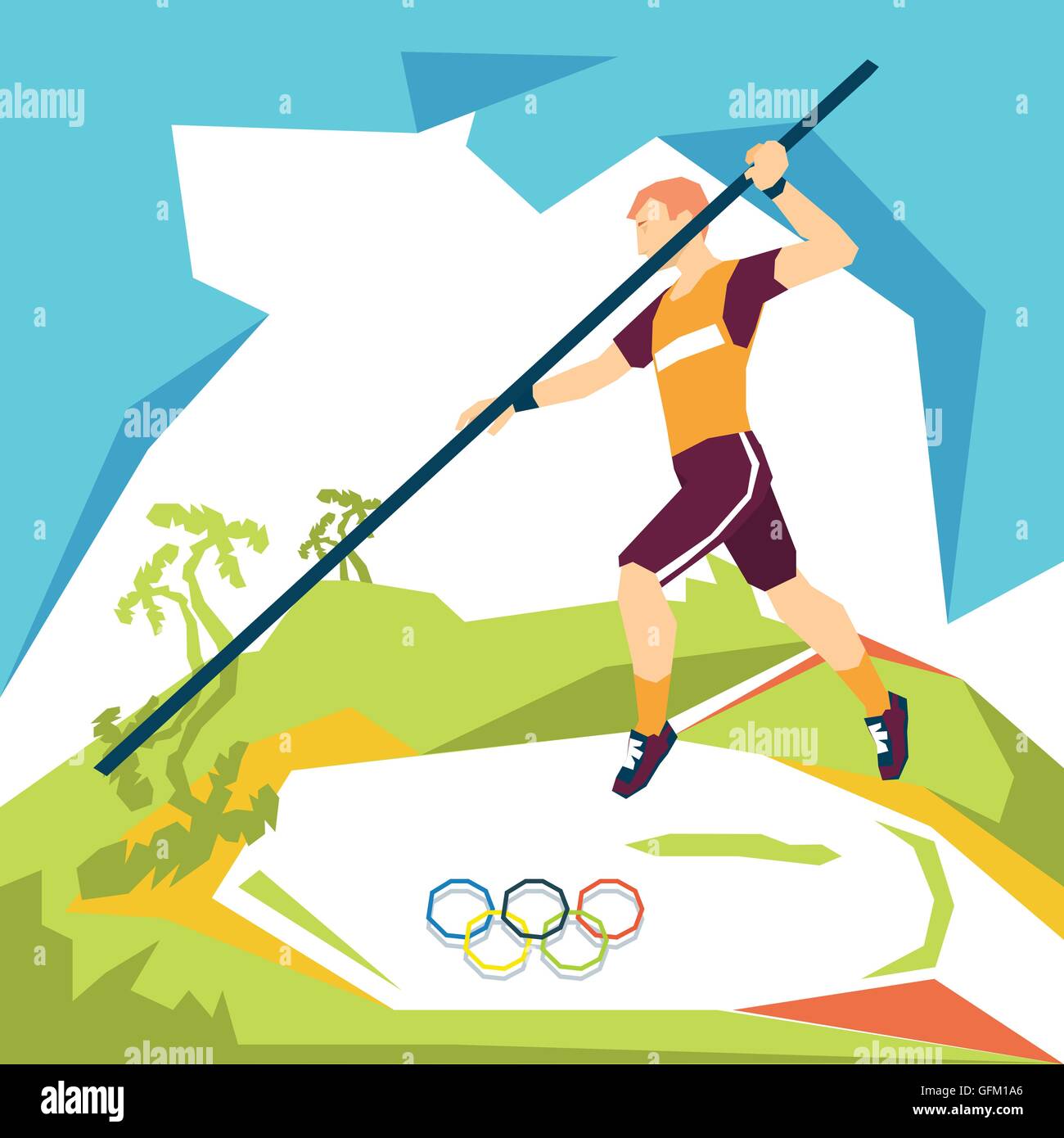 2016 olympics pole vault Stock Vector Images - Alamy