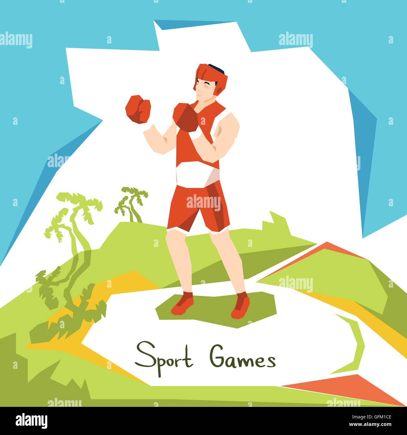 Action professional boxer boxing Stock Vector Images - Alamy