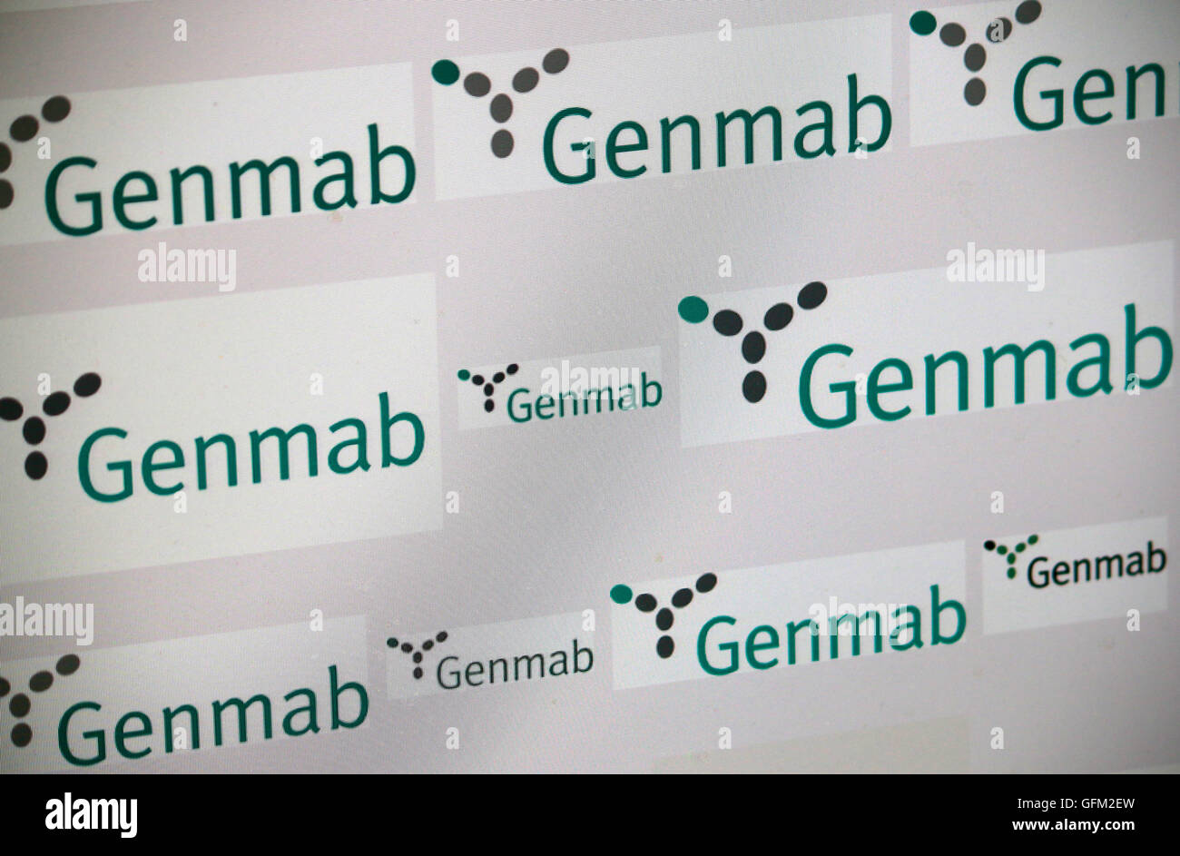 Loge der Marke "Genmab", Berlin Stock Photo - Alamy