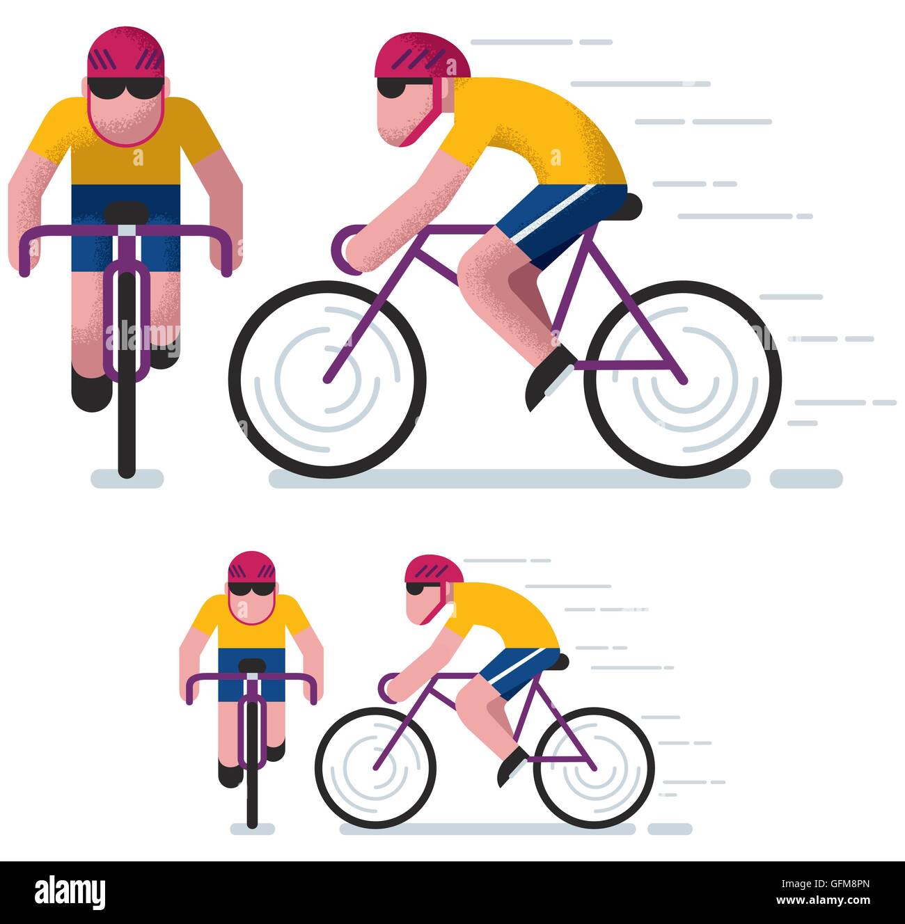 Young man in cycling Stock Vector Images - Alamy