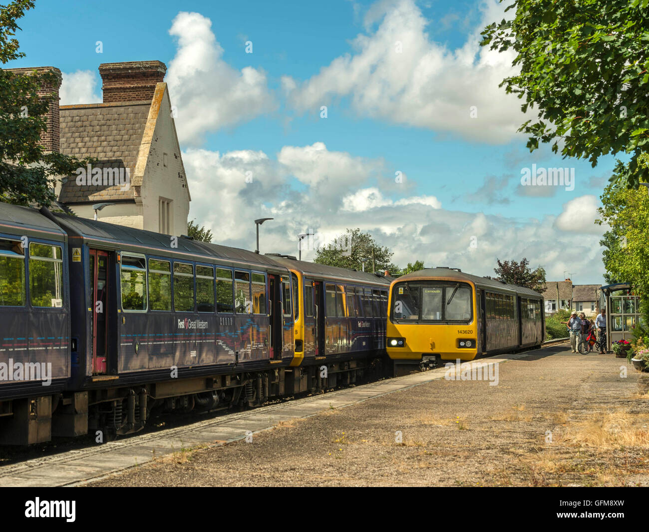 First Great Western Trains cross at pretty Topsham station bound for ...