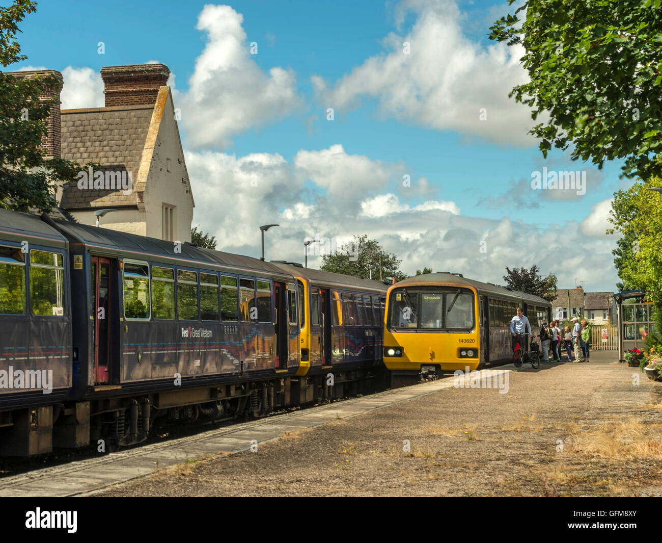 First Great Western Trains cross at pretty Topsham station bound for ...