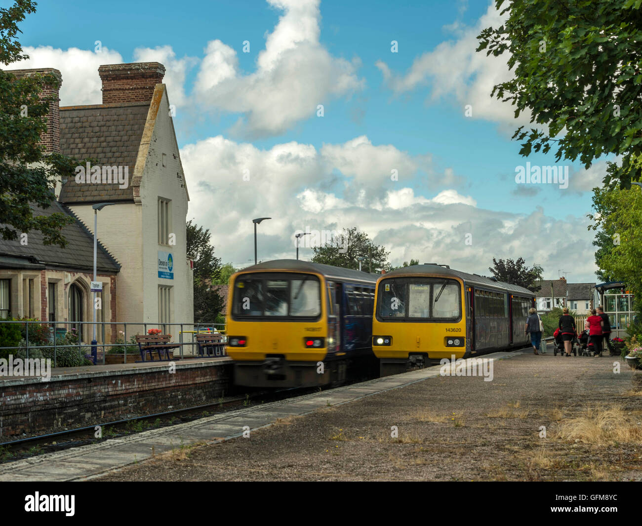 First Great Western Trains cross at pretty Topsham station bound for ...