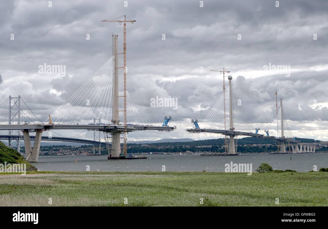Queensferry crossing forth bridge under hi-res stock photography and ...