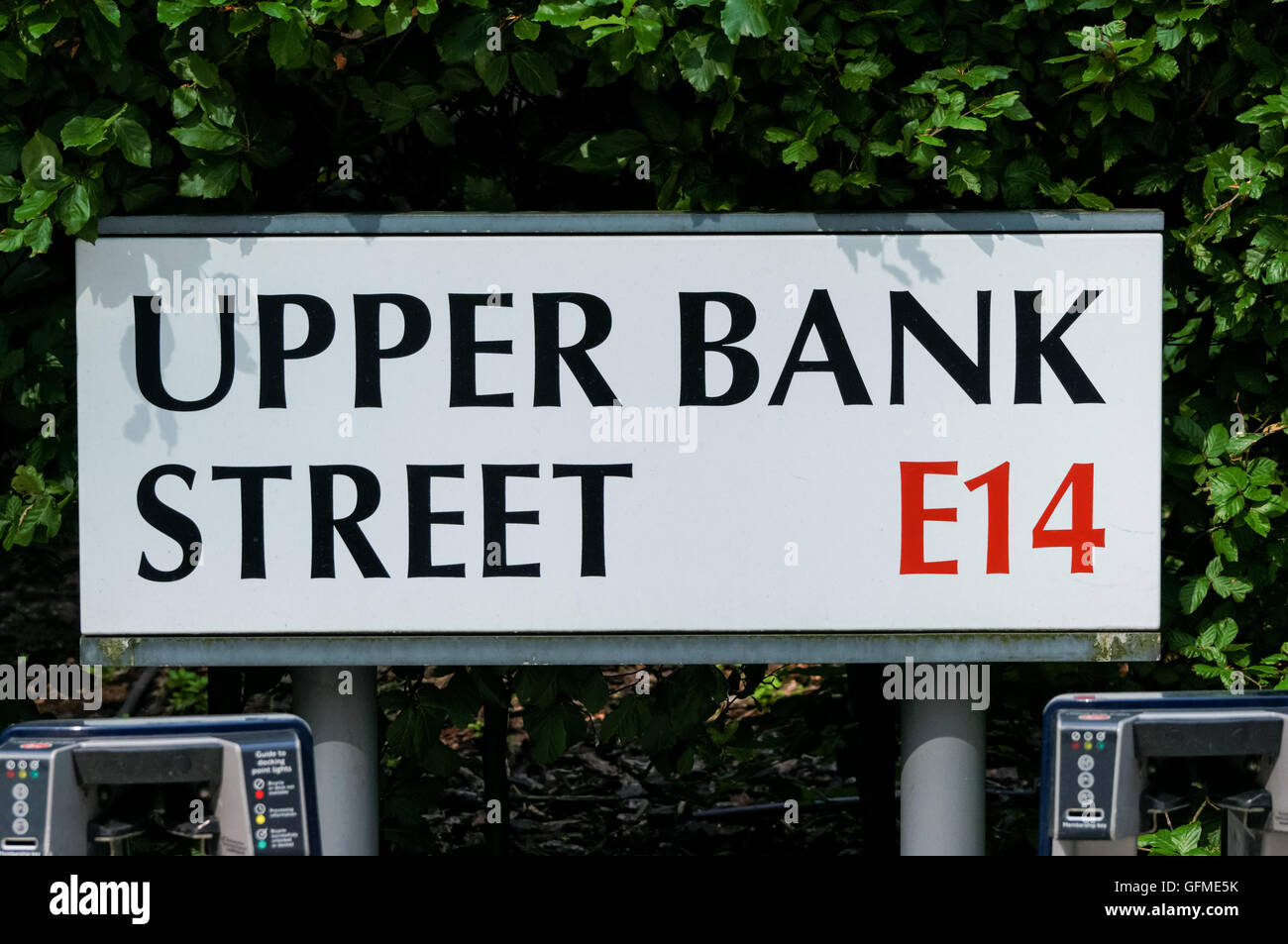 Upper Bank Street in Canary Wharf, London England United Kingdom UK ...
