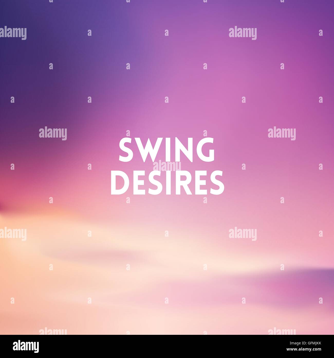 square blurred background - sunset colors With motivating quote Stock ...