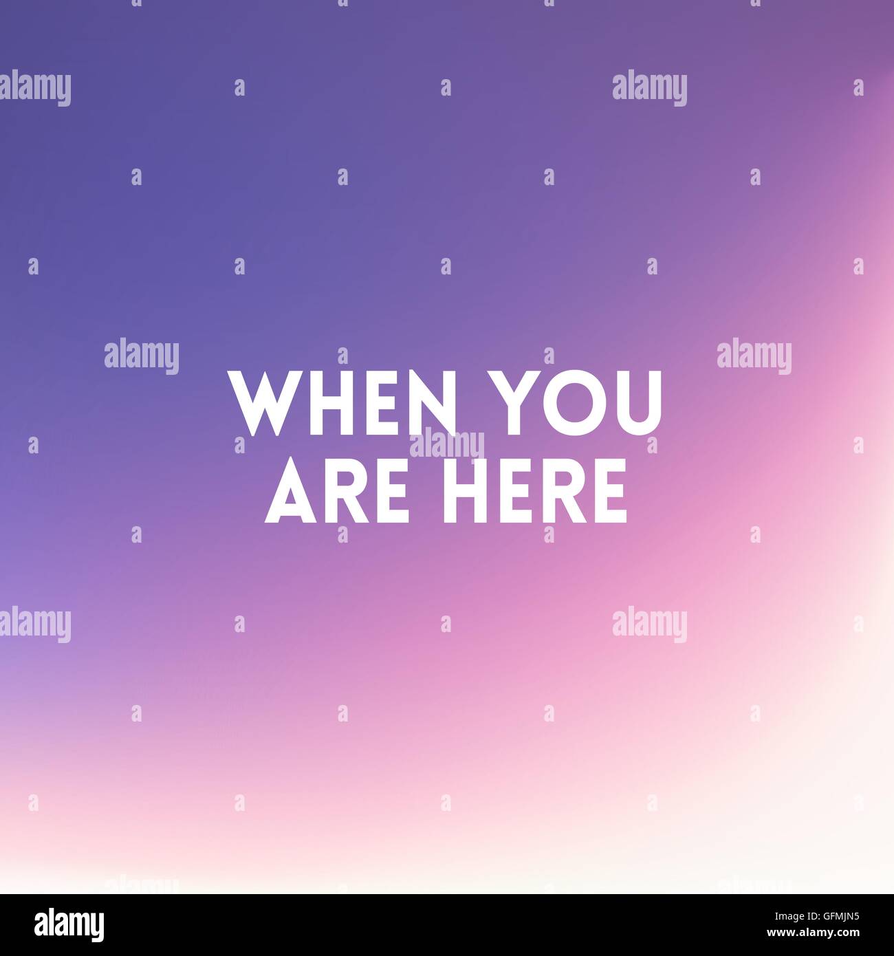 square blurred background - sunset colors With motivating quote Stock ...