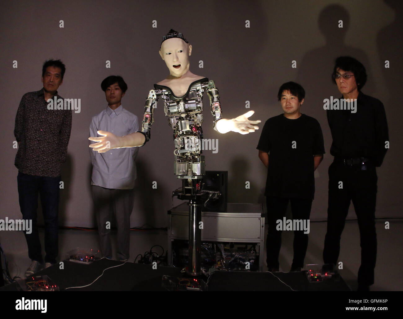 Tokyo, Japan. 29th July, 2016. The new humanoid robot "Alter ...