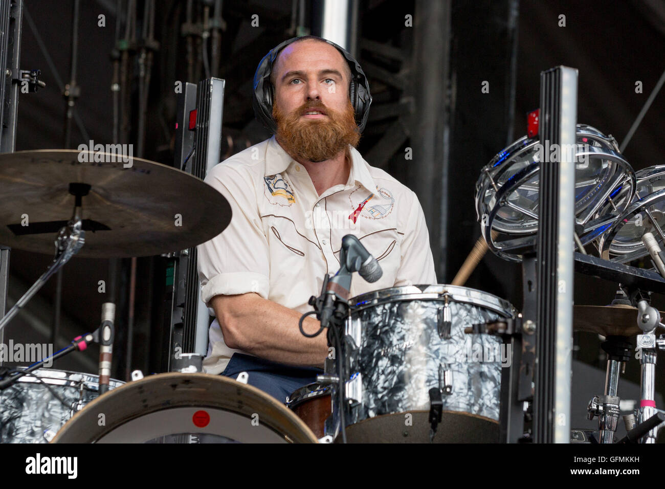 Chicago, Illinois, USA. 30th July, 2016. Drummer DARREN KING of ...