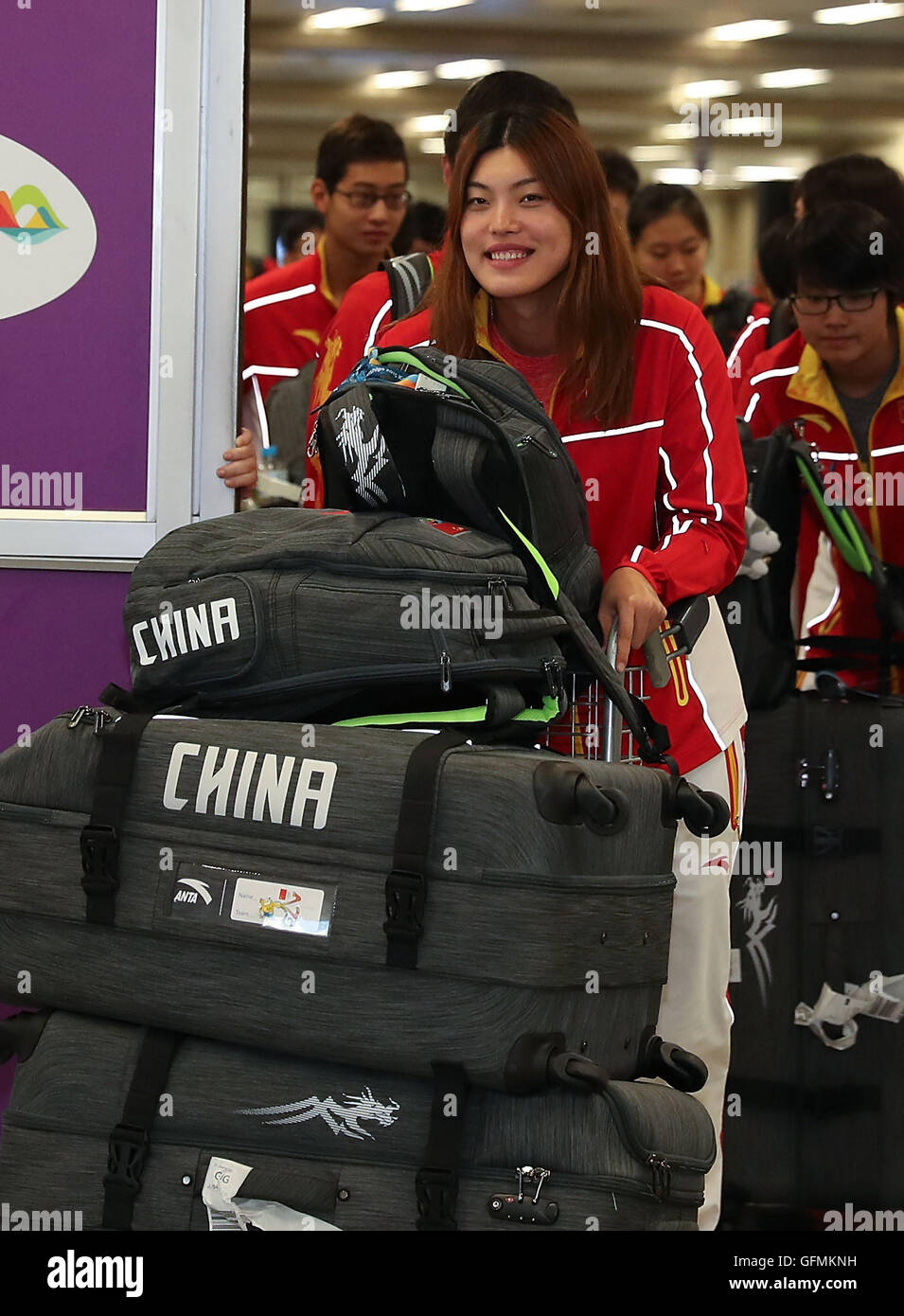 Rio De Janeiro, Brazil. 31st July, 2016. Chinese swimming athlete Tang ...