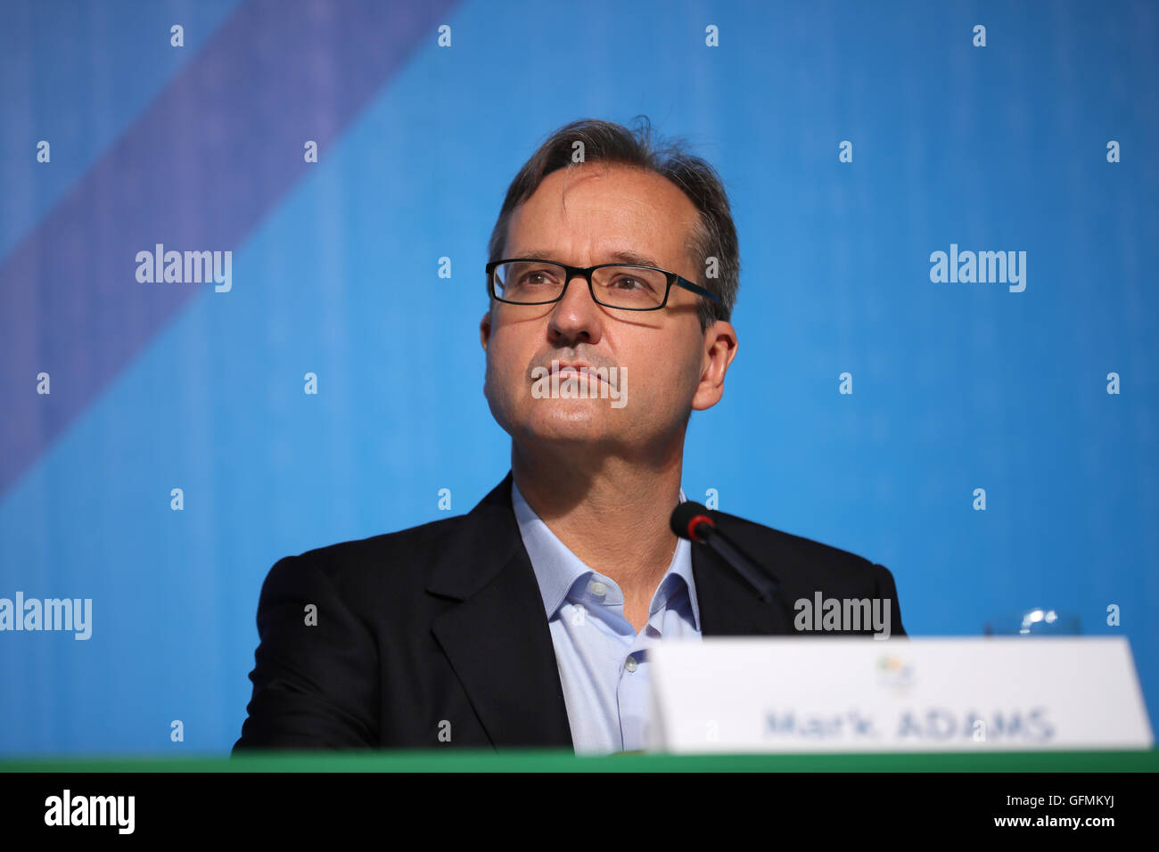 Rio de Janeiro, Brazil. 31st July, 2016. Mark Adams, the IOC President ...