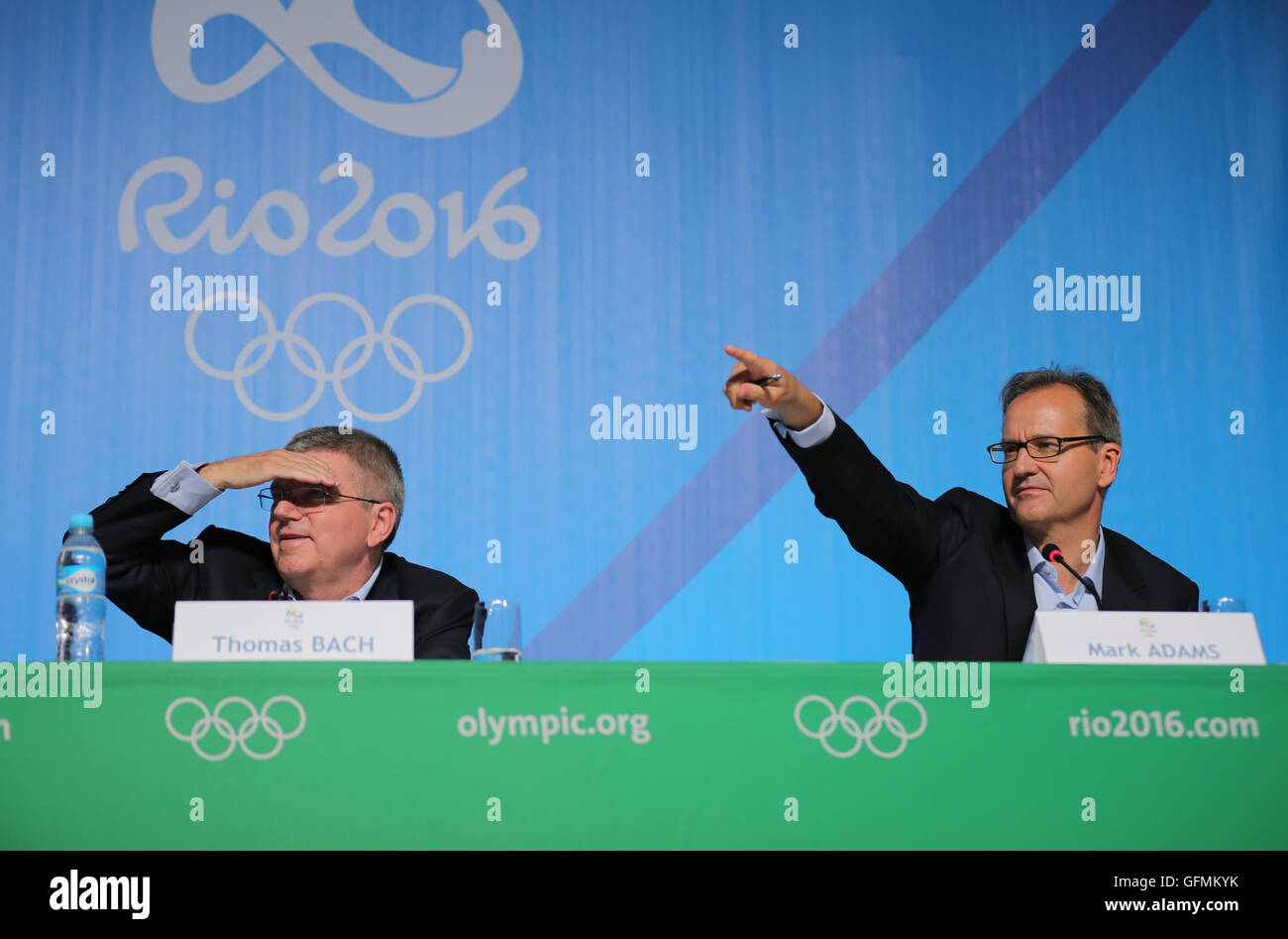 Rio de Janeiro, Brazil. 31st July, 2016. IOC President Thomas Bach of ...