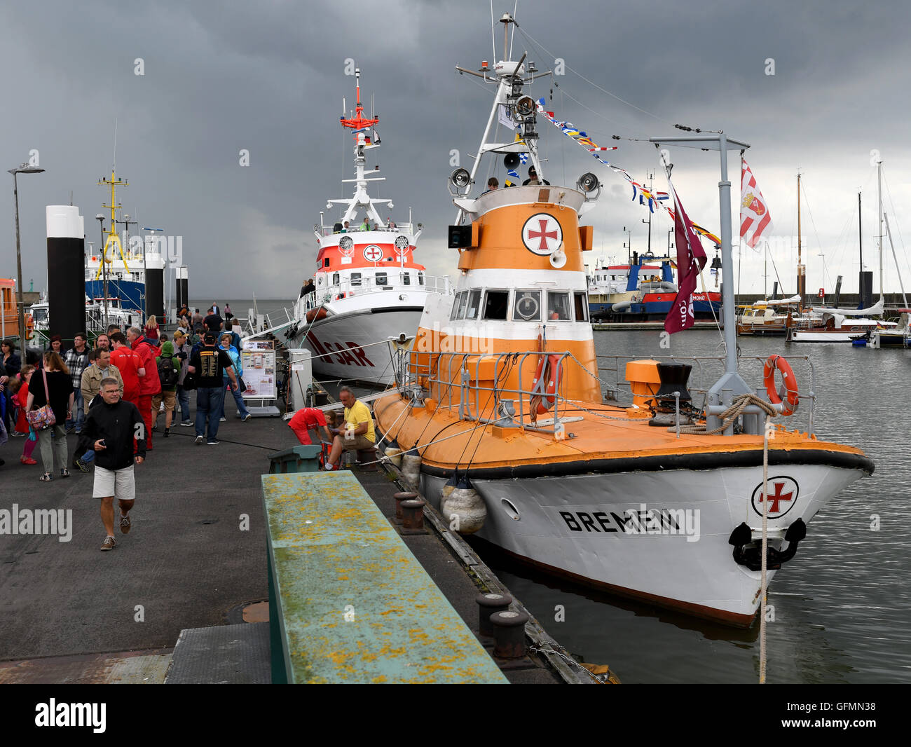 Historical and modern vessels from the German Society for Sea Rescue ...