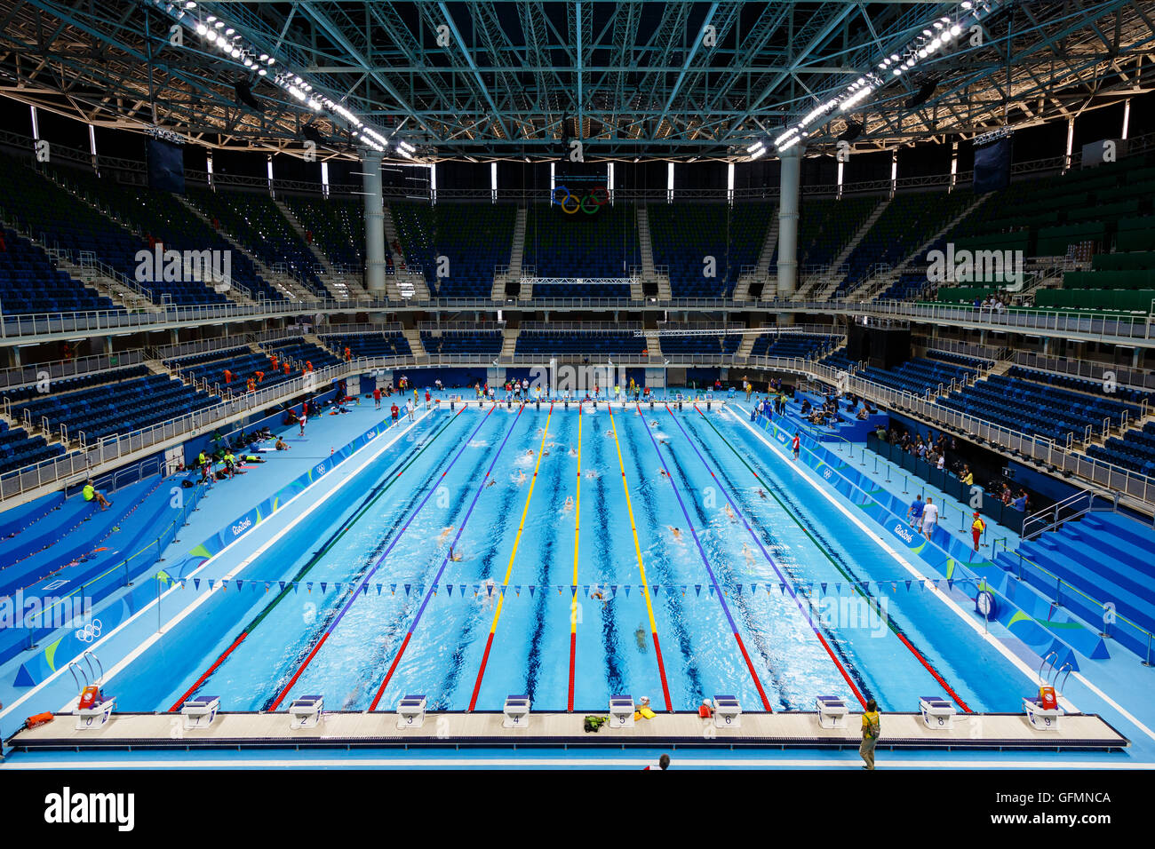 Rio de Janeiro, Brazil. 31st July, 2016. Swimming trainings at Olympic ...