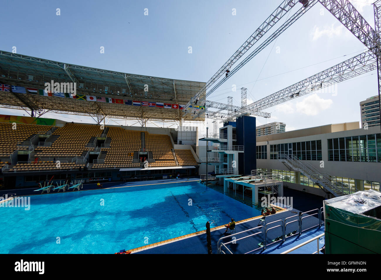 Rio de Janeiro, Brazil. 31st July, 2016. Stadiums in Barra Olympic Park ...