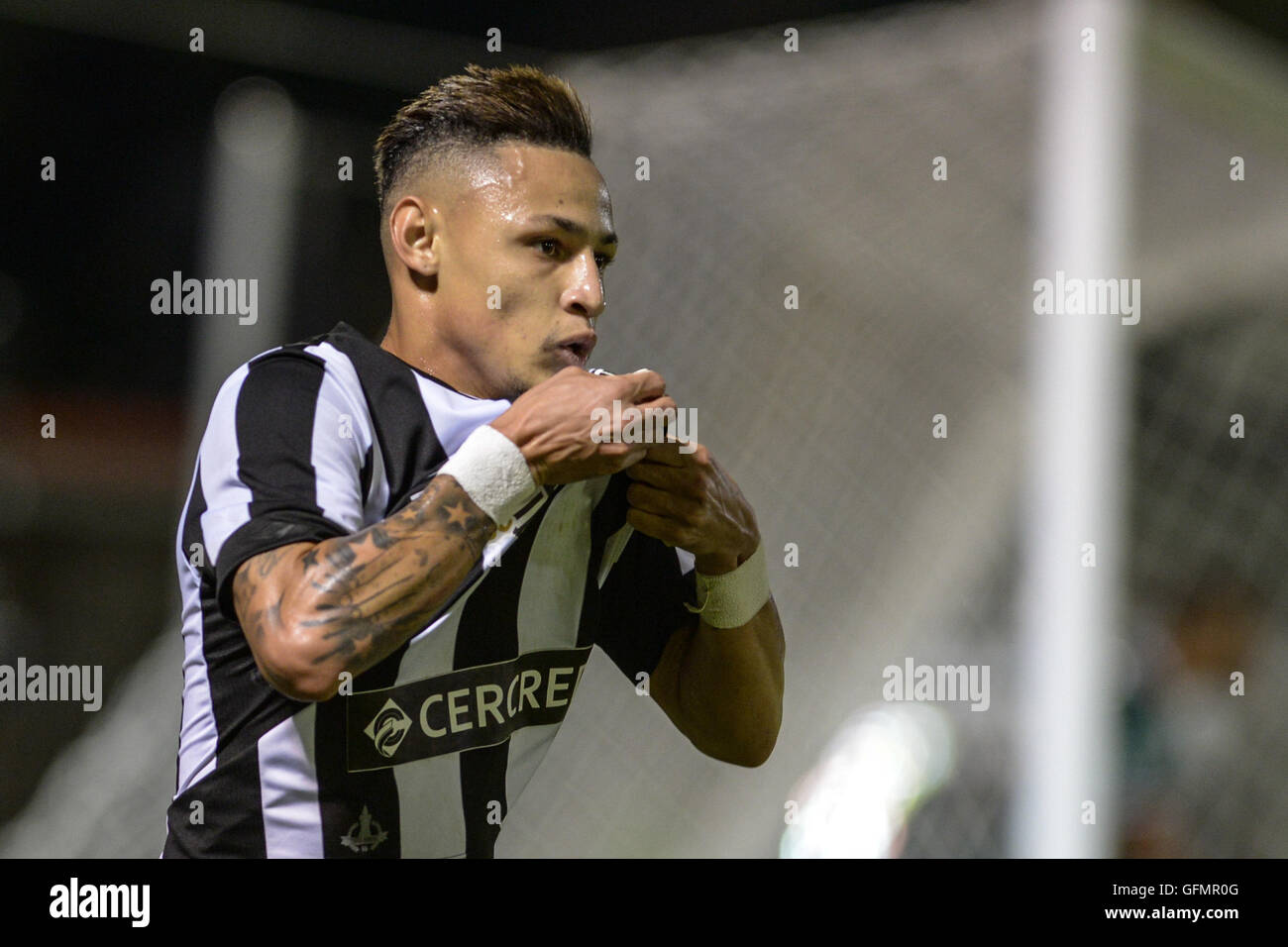 Neilton makes his second goal and celebrate during Botafogo x Palmeira ...