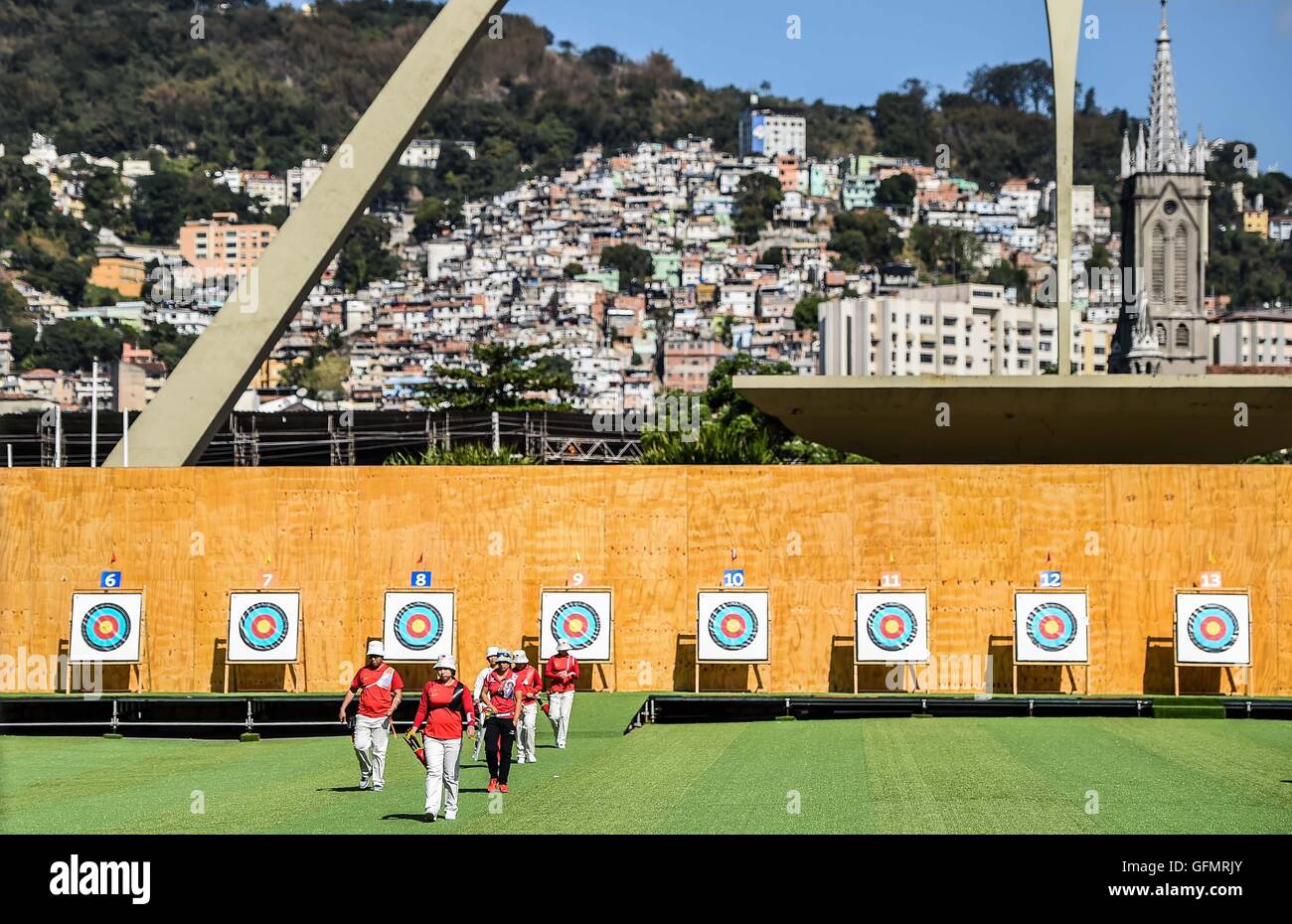 Rio De Janeiro, Brazil. 31st July, 2016. Chinese archery athletes take ...