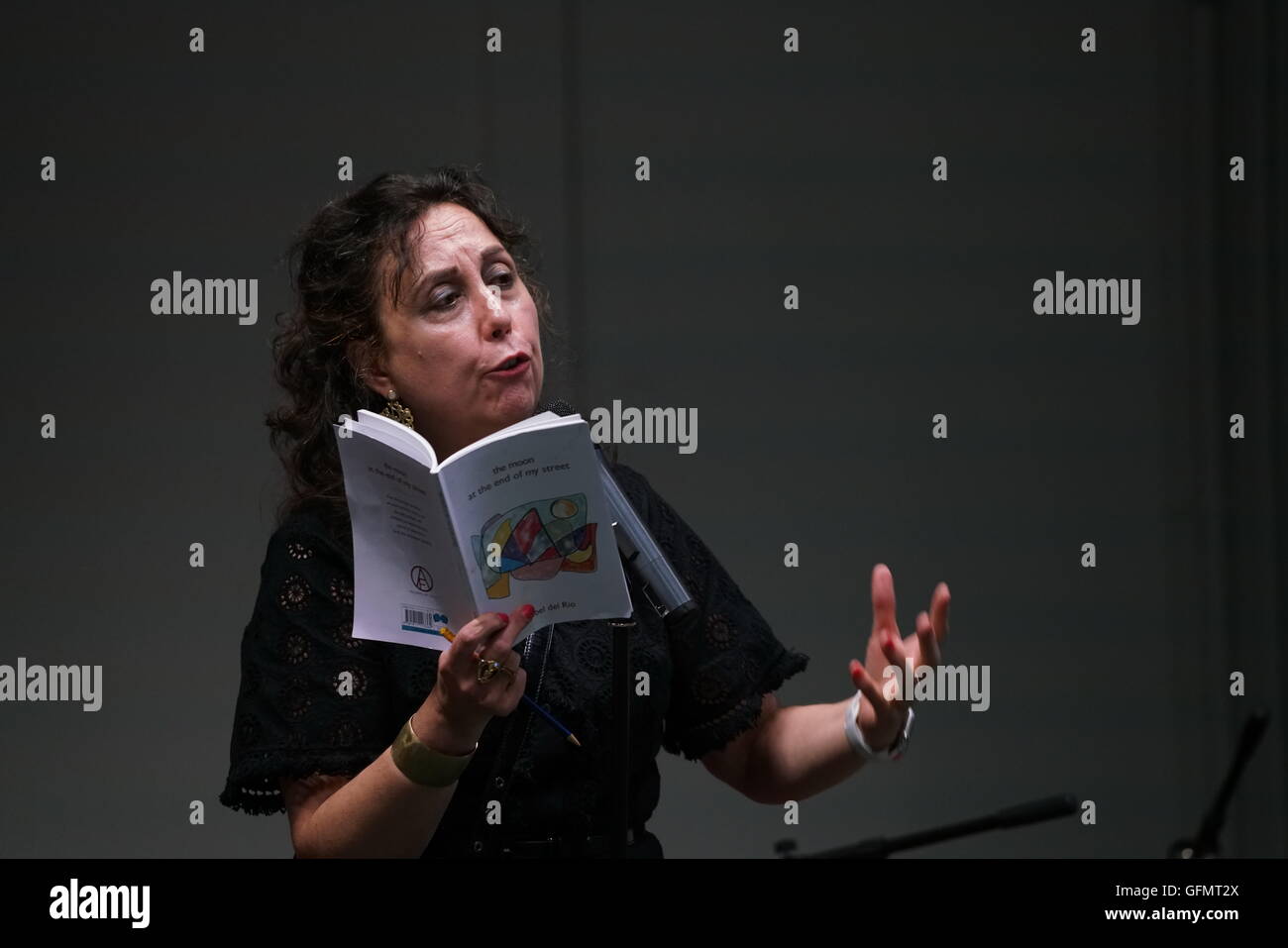 London,England,UK, 31th July 2016: Isabel del Rio is a poetry preform ...