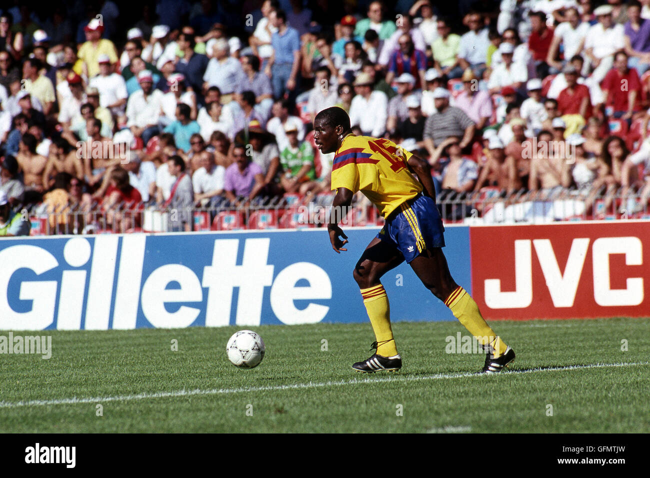 Naples, Italy. 23rd June, 1990. Luis Carlos Perea (COL) Football/Soccer ...
