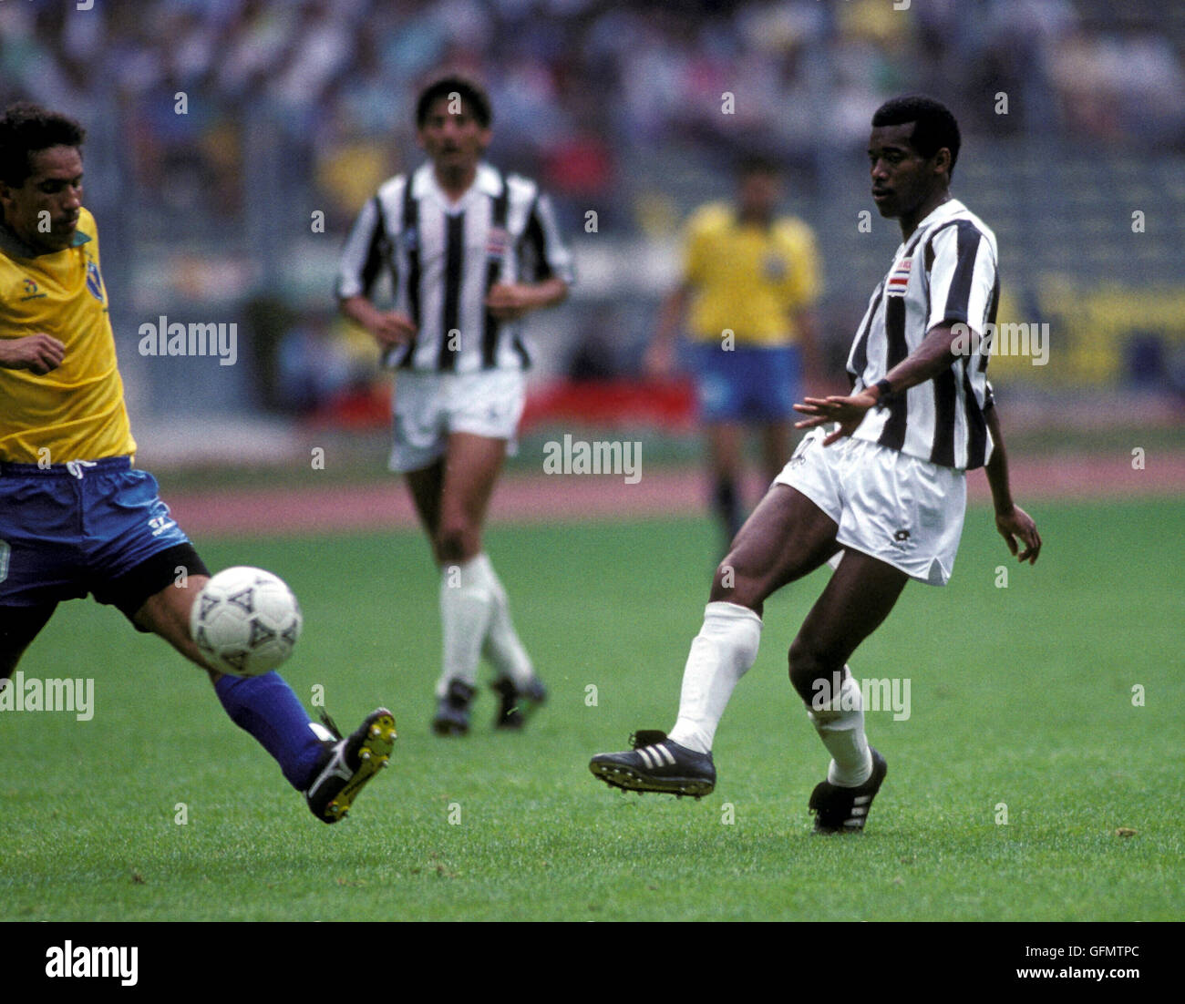 Careca (BRA), Juan Cayasso (CRC), JUNE 16, 1990 - Football / Soccer ...