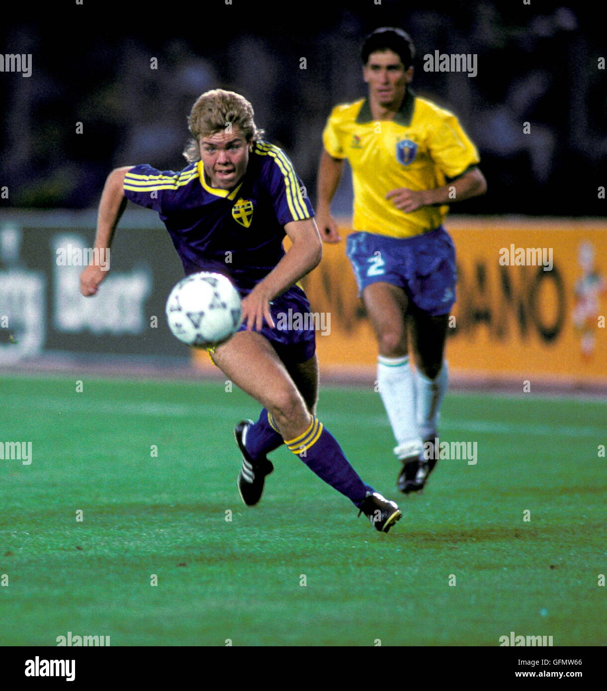 Tomas Brolin (SWE), Jorginho (BRA), JUNE 10, 1990 - Football / Soccer ...