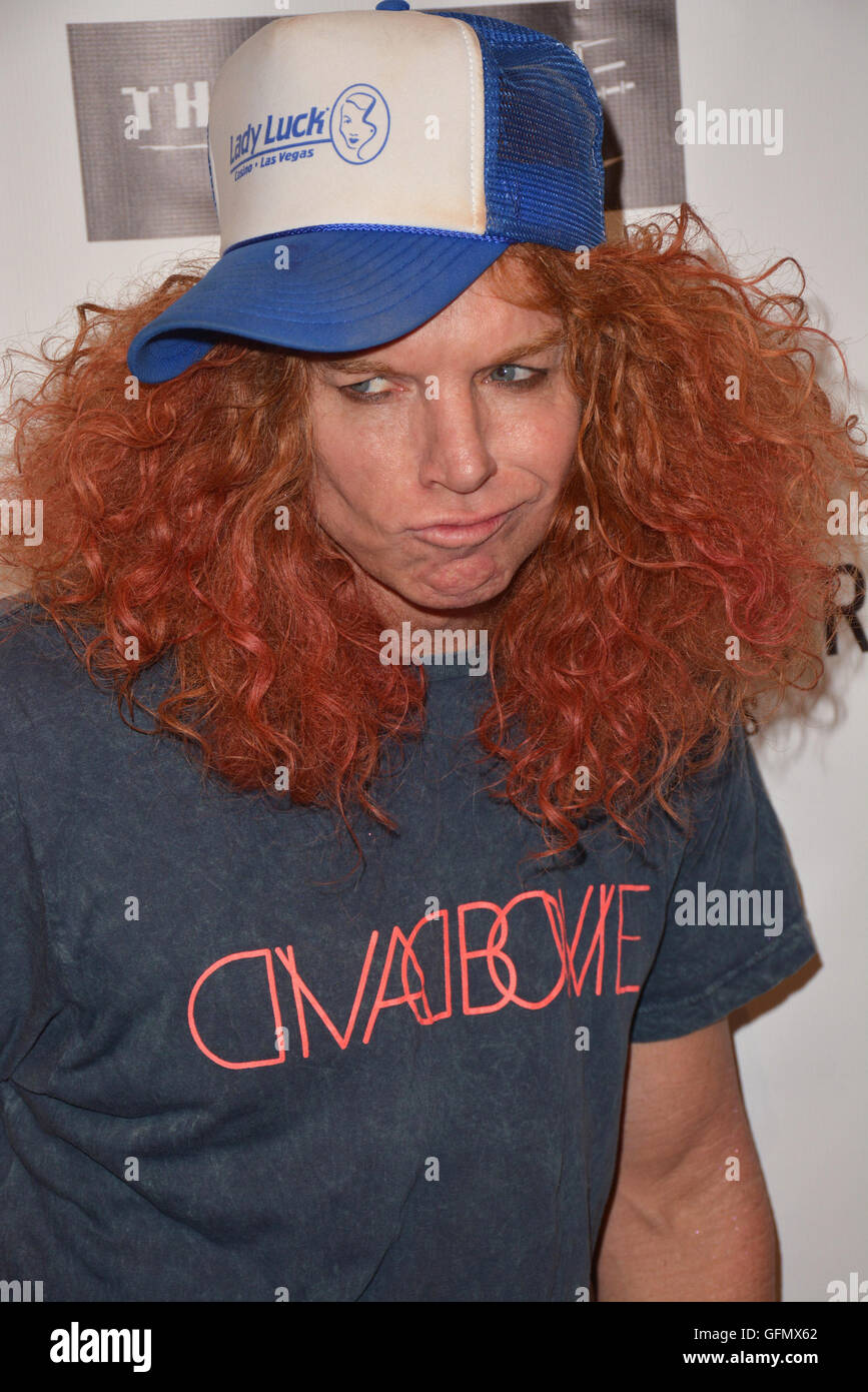 Las Vegas Nevada Usa 31st July 2016 Comedian Carrot Top Attends
