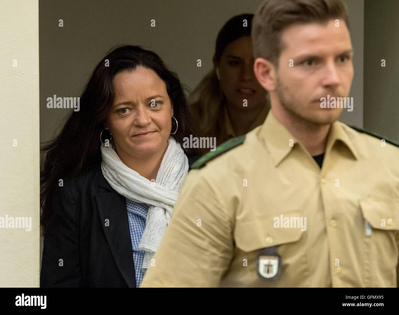 Munich, Germany. 1st Aug, 2016. Defendant Beate Zschaepe arriving at ...