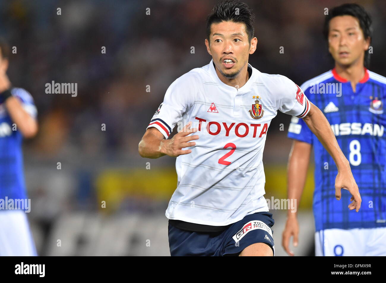 Kanagawa, Japan. 30th July, 2016. Akira Takeuchi (Grampus) Football ...